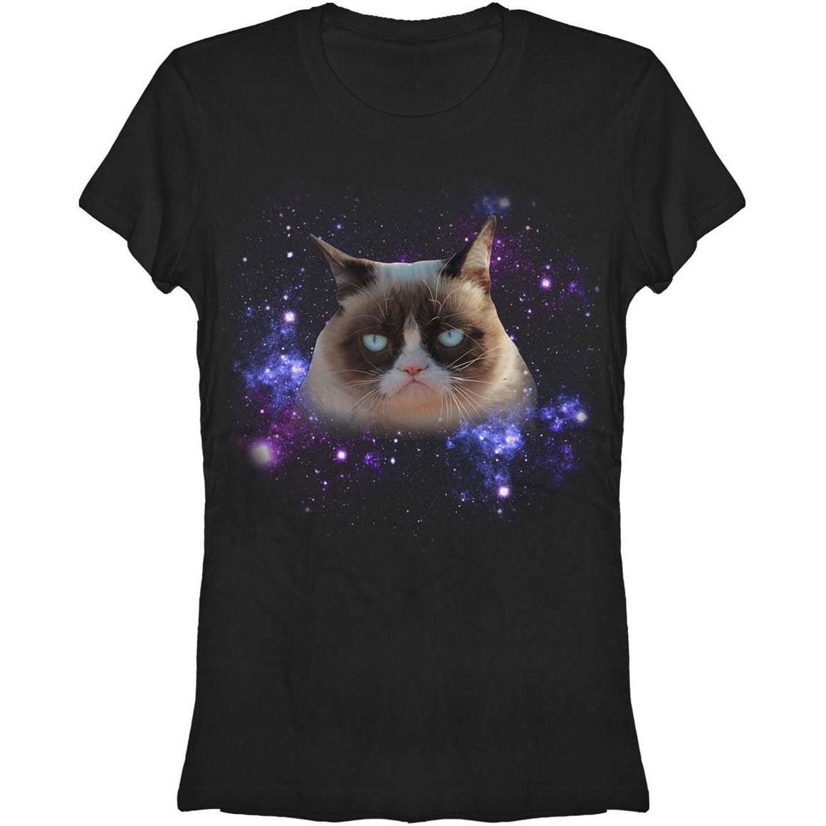Grumpy Cat Space Grump Junior Top Large Black - Walmart.com
