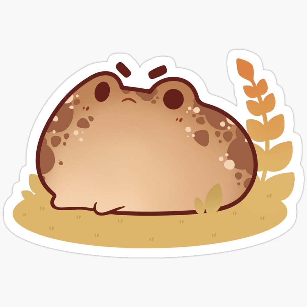 Grumpy Desert Rain Frog Sticker Phone Decal Water Bottle Stickers Car ...