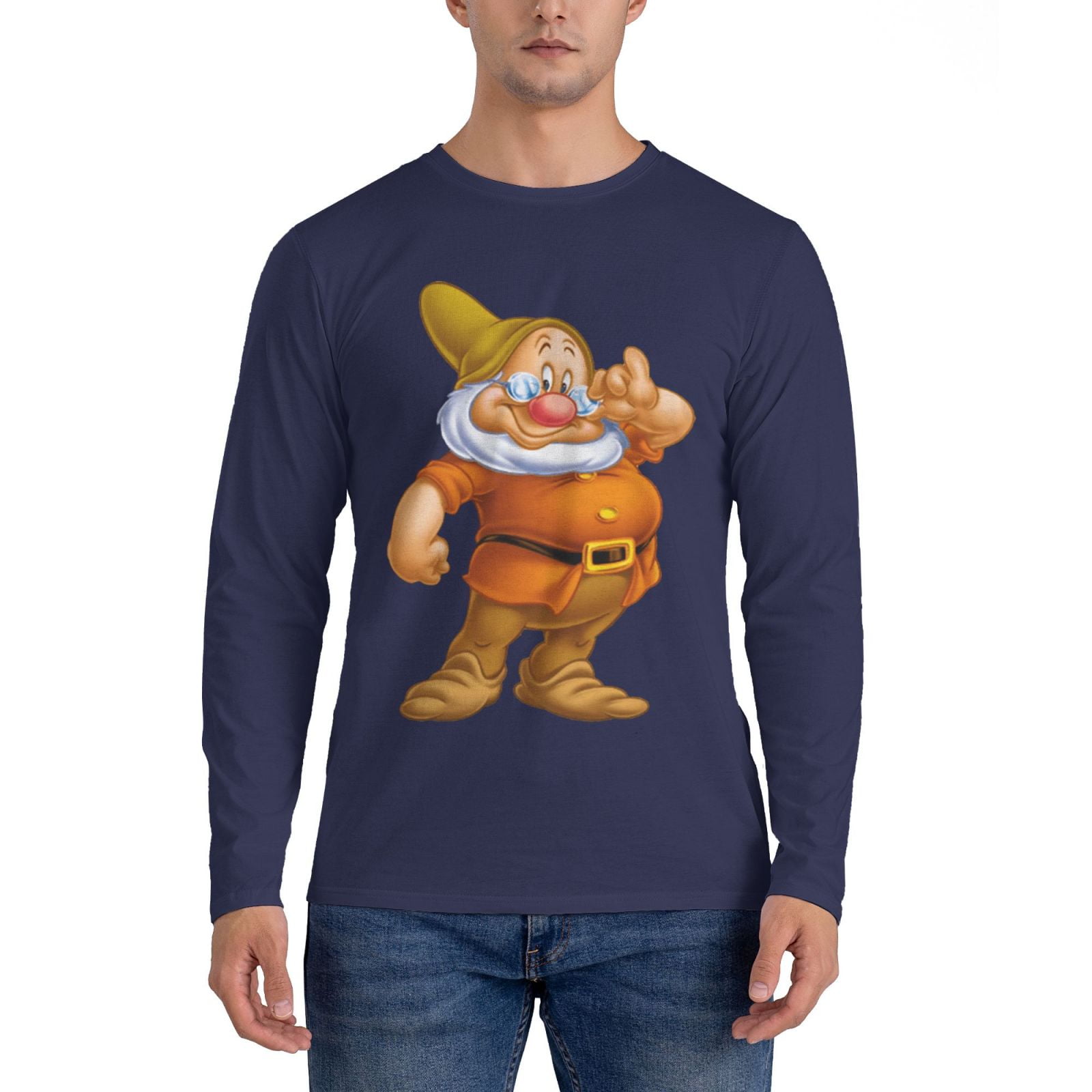 Grumpy Dwarf Men's T-shirt Soft Cozy Long Sleeve Crew Neck Tee Shirt ...