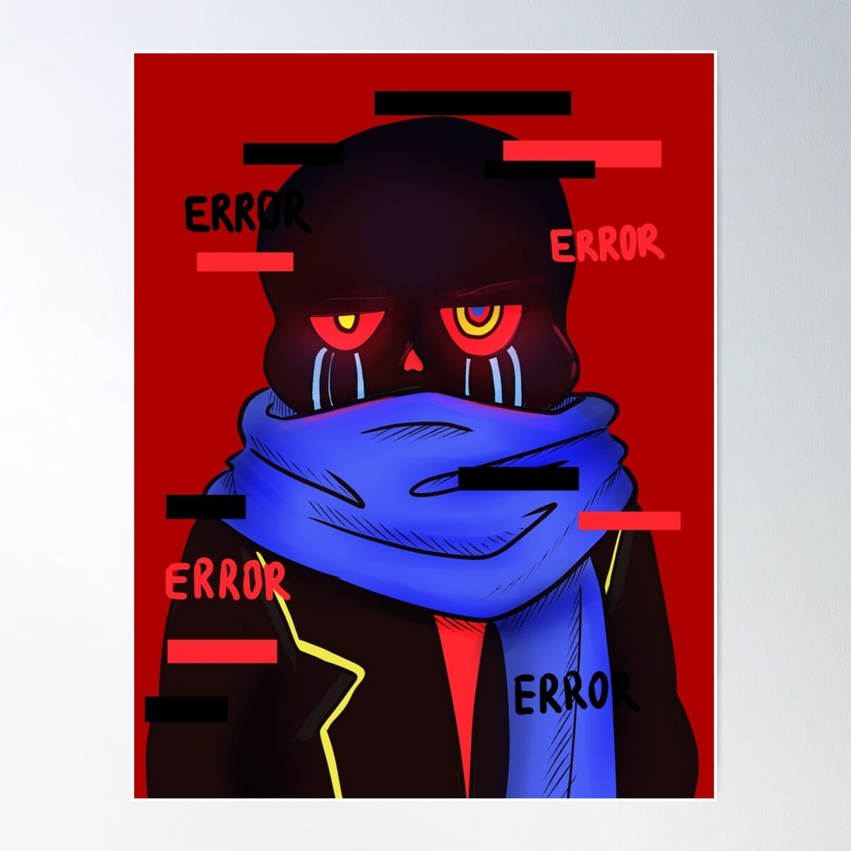 Grumpy Error Sans Poster Wall Art, Modern Wall Decor For Living Room ...