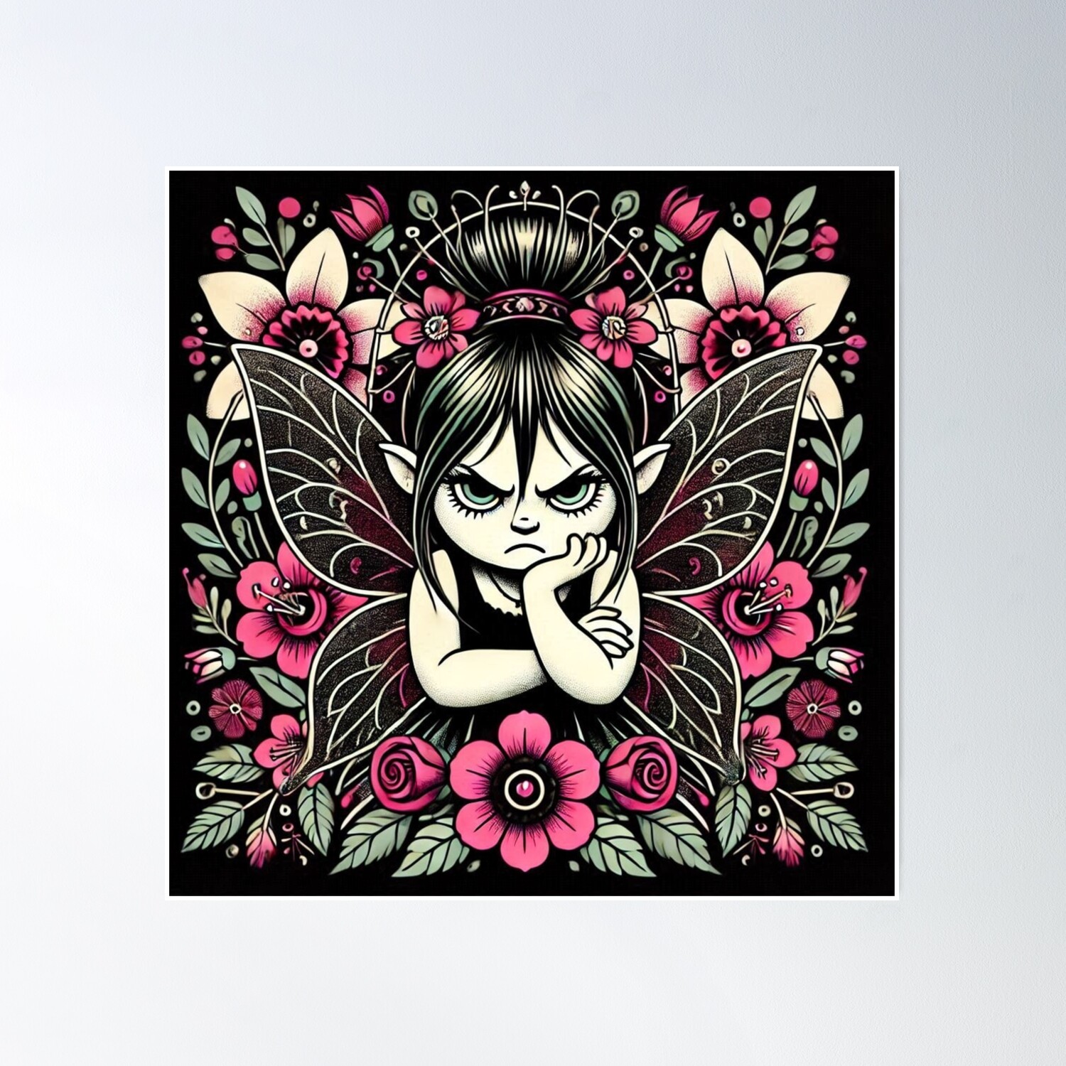 Grumpy Fairy #1 Poster Wall Art, Modern Wall Decor, 30x30 UNFRAMED ...