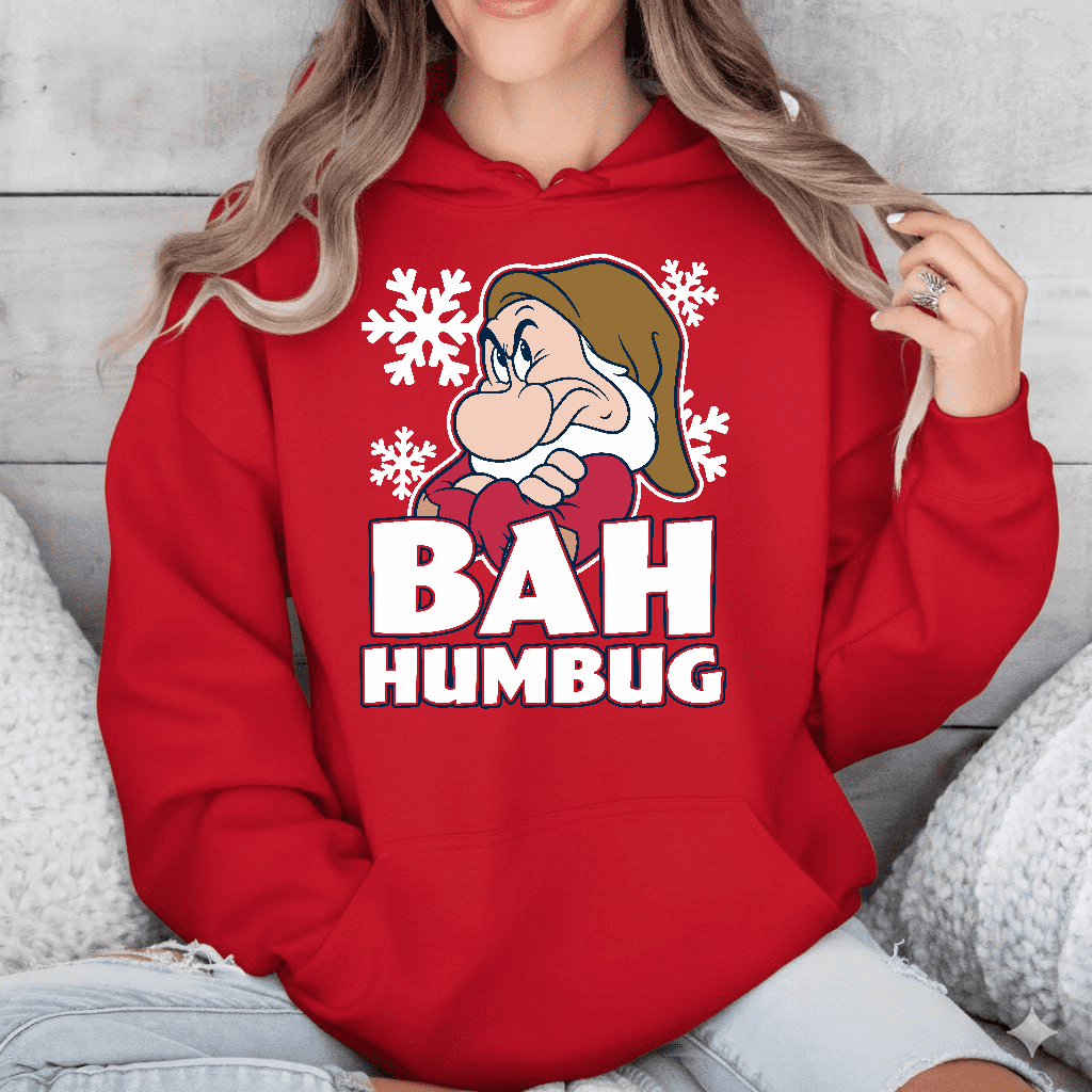 Grumpy Fairy Tale Holiday Humor Retro Festive Fantasy Hoodie Shirt, up ...