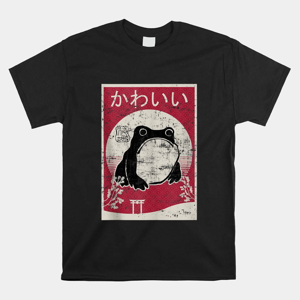 Grumpy Frog Retro Woodblock Vintage Ukiyo Japanese Shirt - Walmart.com