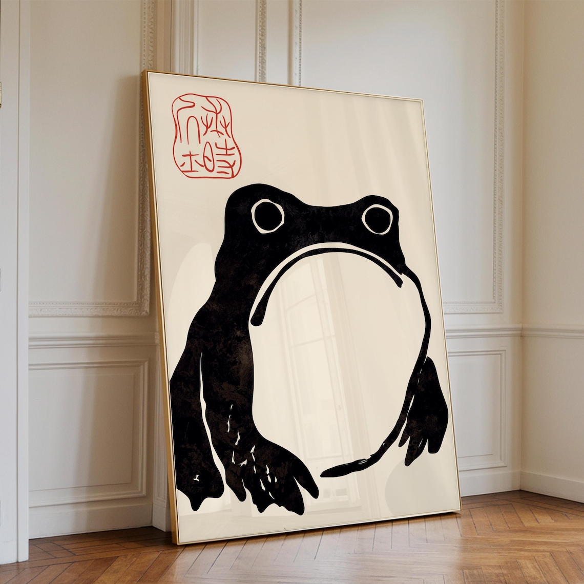 Grumpy Frog Vintage Japanese Art, Matsumoto Hoji Ukiyo-E Poster ...