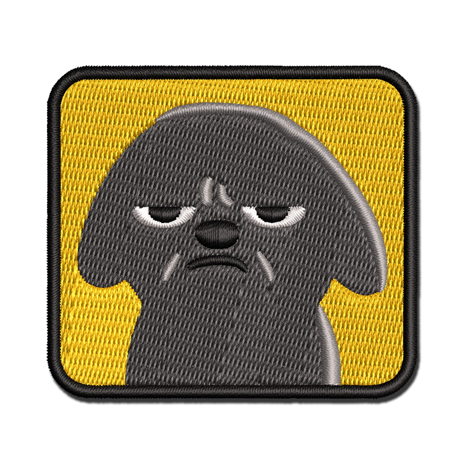 Grumpy Glaring Dog Applique Multi-Color Embroidered Hook & Loop Patch - 2.0 Inch Mini - Walmart.com