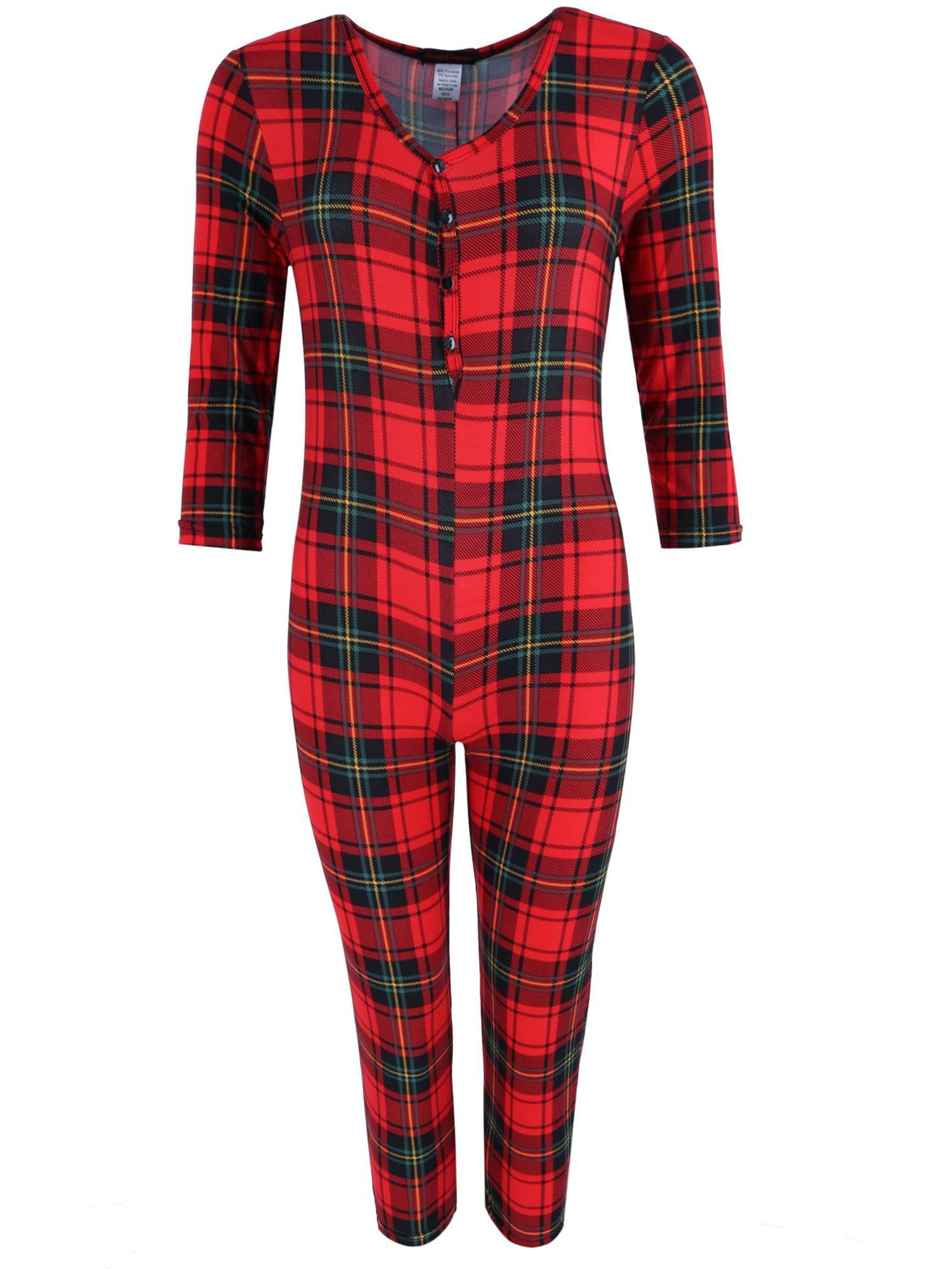 Grumpy & Gorgeous Girl's Plaid Pajama Onesie - Walmart.com