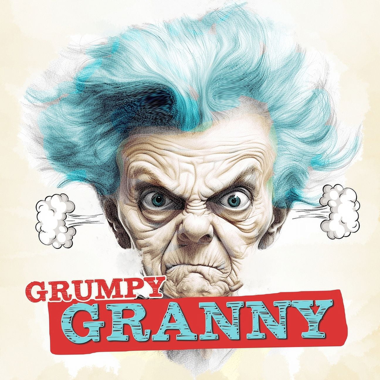 Grumpy Granny Coloring Book for Adults: Portrait Coloring Book Faces ...