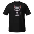 Grumpy Grey Cat Serious Cartoon Kitty Maximum Disapproval Short Sleeve ...