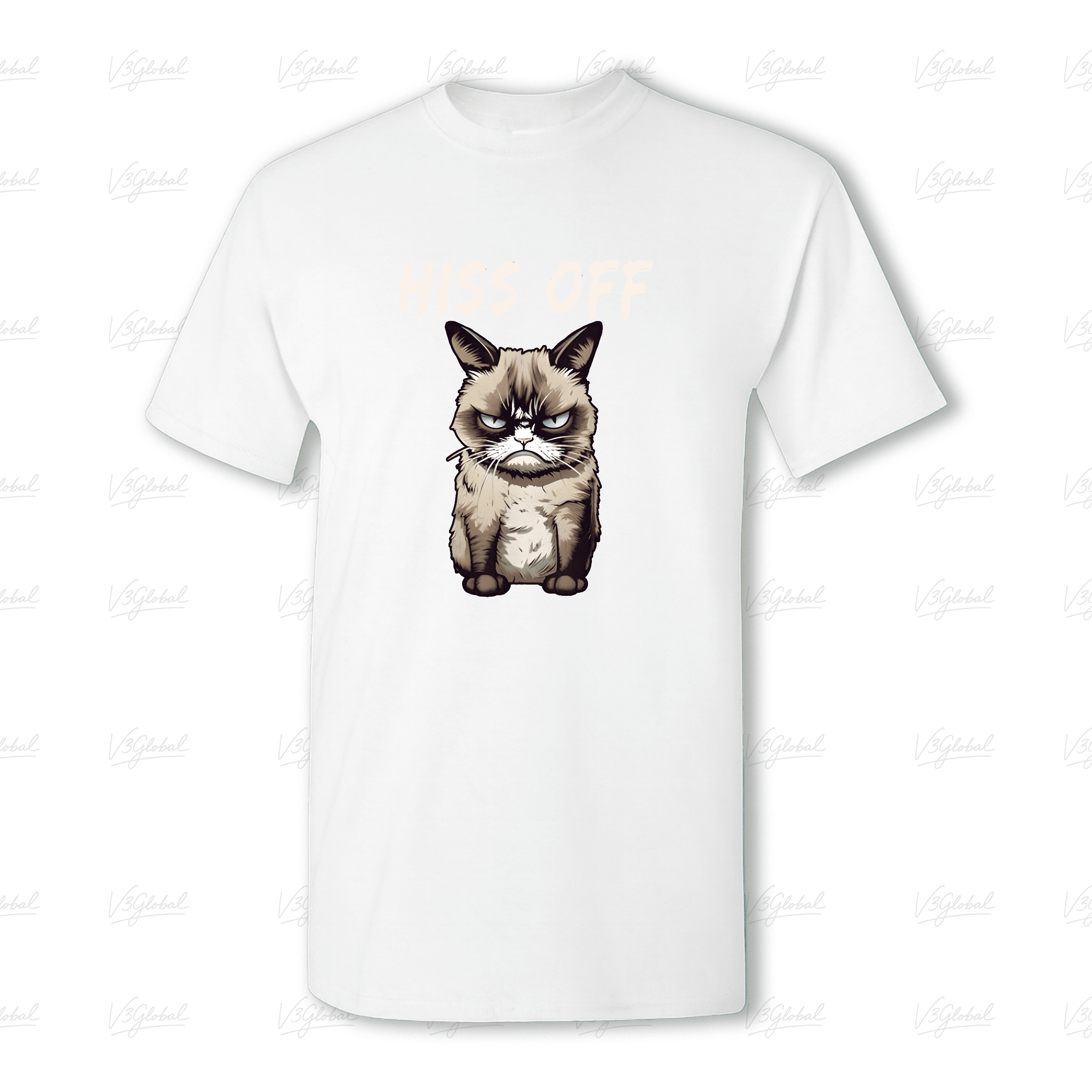 Grumpy Hiss Off Cat A For Meow Sarcastic Quote Unisex Tee, for men ...