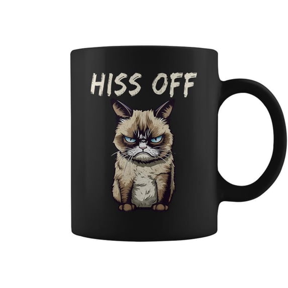 Grumpy Hiss Off Cat For Meow Cat Coffee Mug - Walmart.com