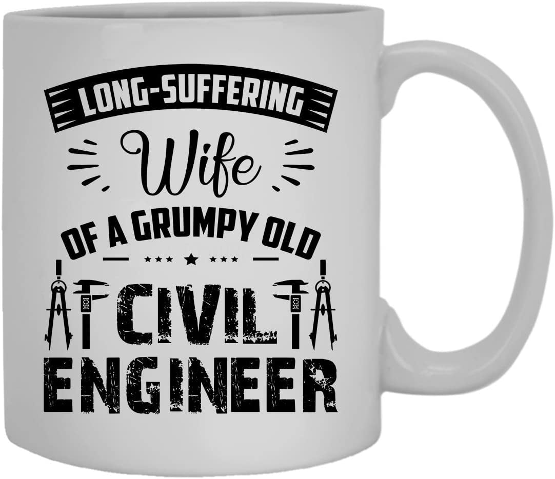 Grumpy Old Civil Engineer Wife Coffee Mug, Ceramic Mug Design 11 oz ...