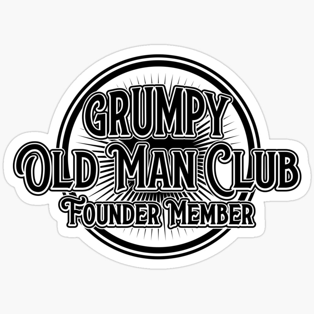 Grumpy Old Man Founder Sticker Phone Decal Water Bottle Stickers Car ...