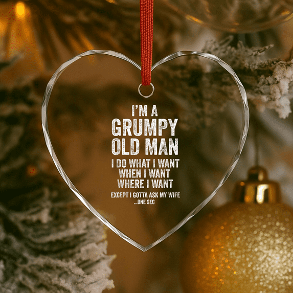 Grumpy Old Man Funny Husband Gifts Dad Grandpa Ornament Anniversary ...