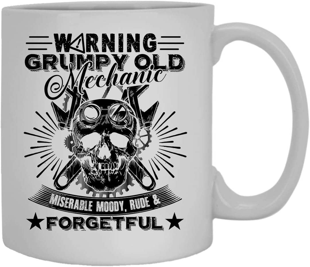 Grumpy Old Mechanic Coffee Mug, Iced Coffee Mug, Teacup 11 oz - Walmart.com