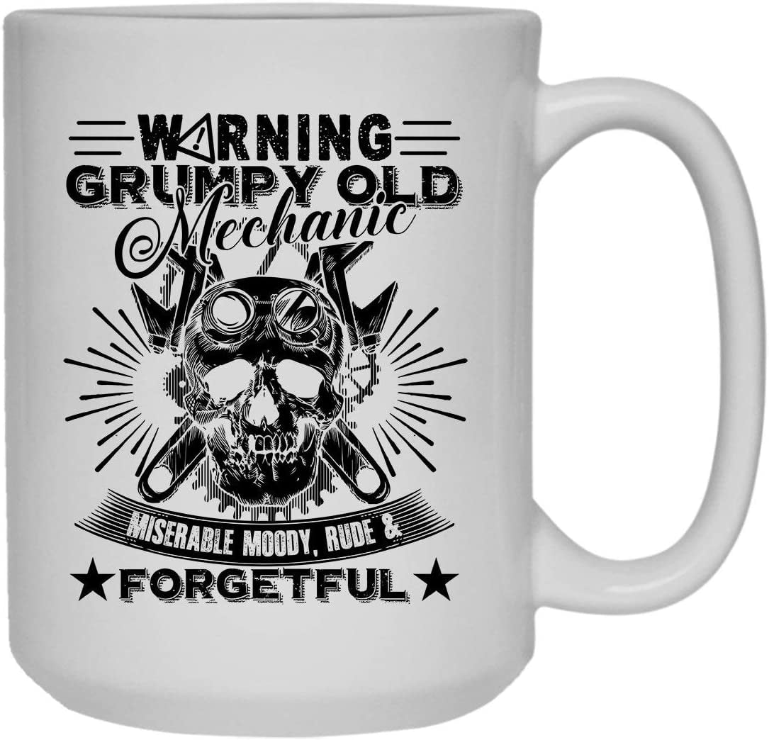 Grumpy Old Mechanic Coffee Mug, Iced Coffee Mug, Teacup 15 oz - Walmart.com