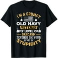Grumpy Old Veteran Patriotic Funny Military Veteran USA T-Shirt ...