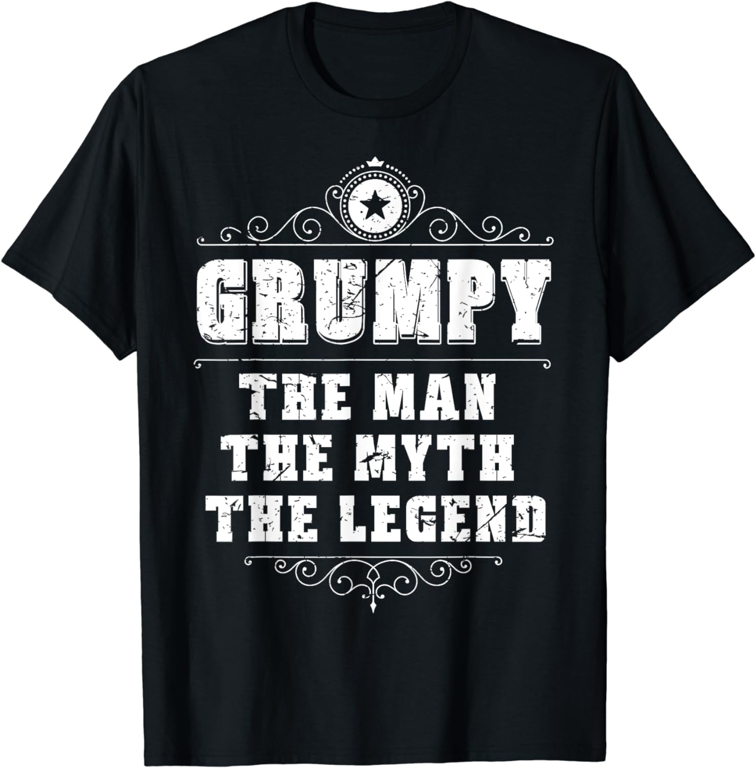 Grumpy The Man The Myth The legend Grandpa Fathers Day Papa T-Shirt ...