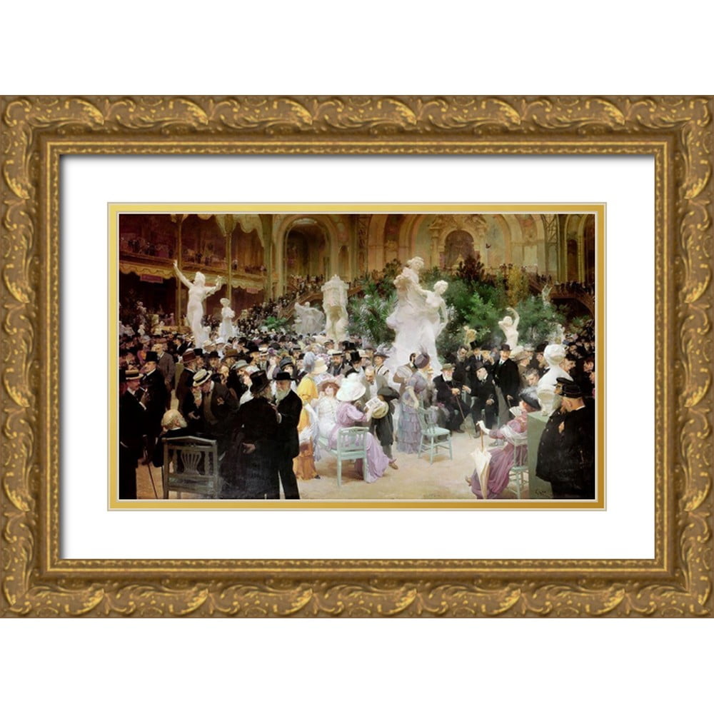 Grun, Jules-Alexandre 32x21 Gold Ornate Wood Framed with Double Matting ...