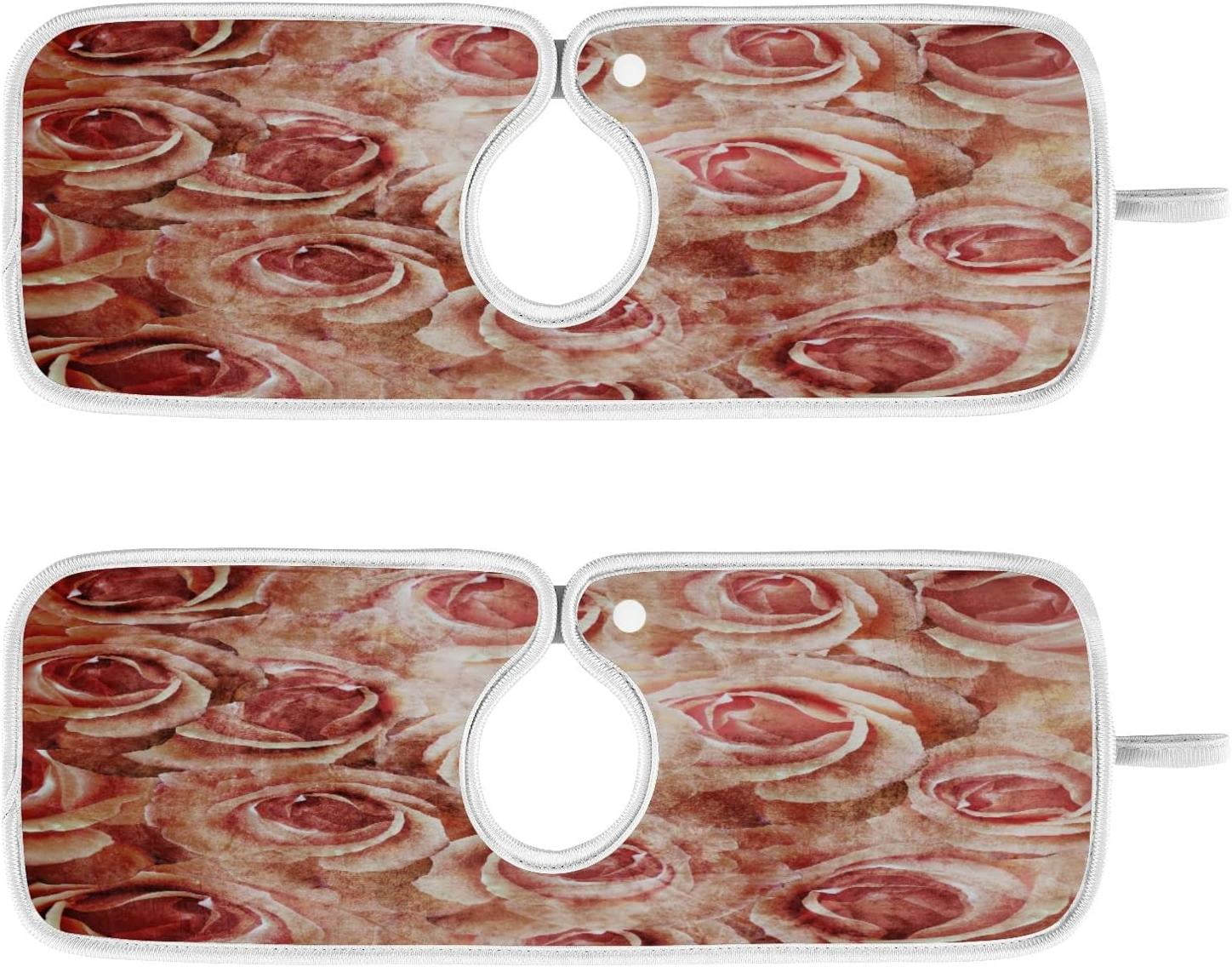 Grunge Beautiful Roses Sink Splash Guard for Faucet 2 Packs Faucet ...