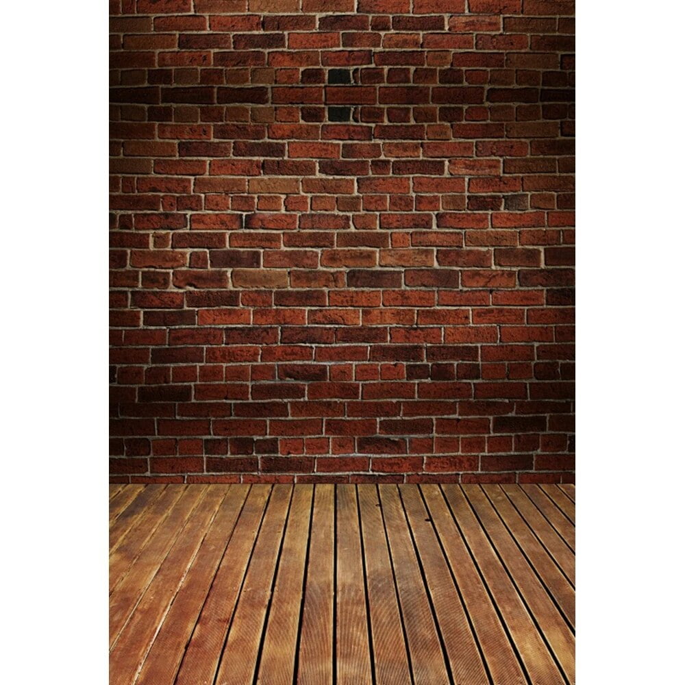 Grunge Brick Wall Wooden Floor Photography Backdrop Newborn Pet ...