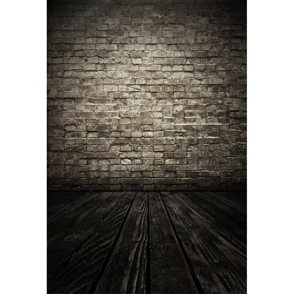 Grunge Brick Wall Wooden Floor Photography Backdrop Newborn Pet ...
