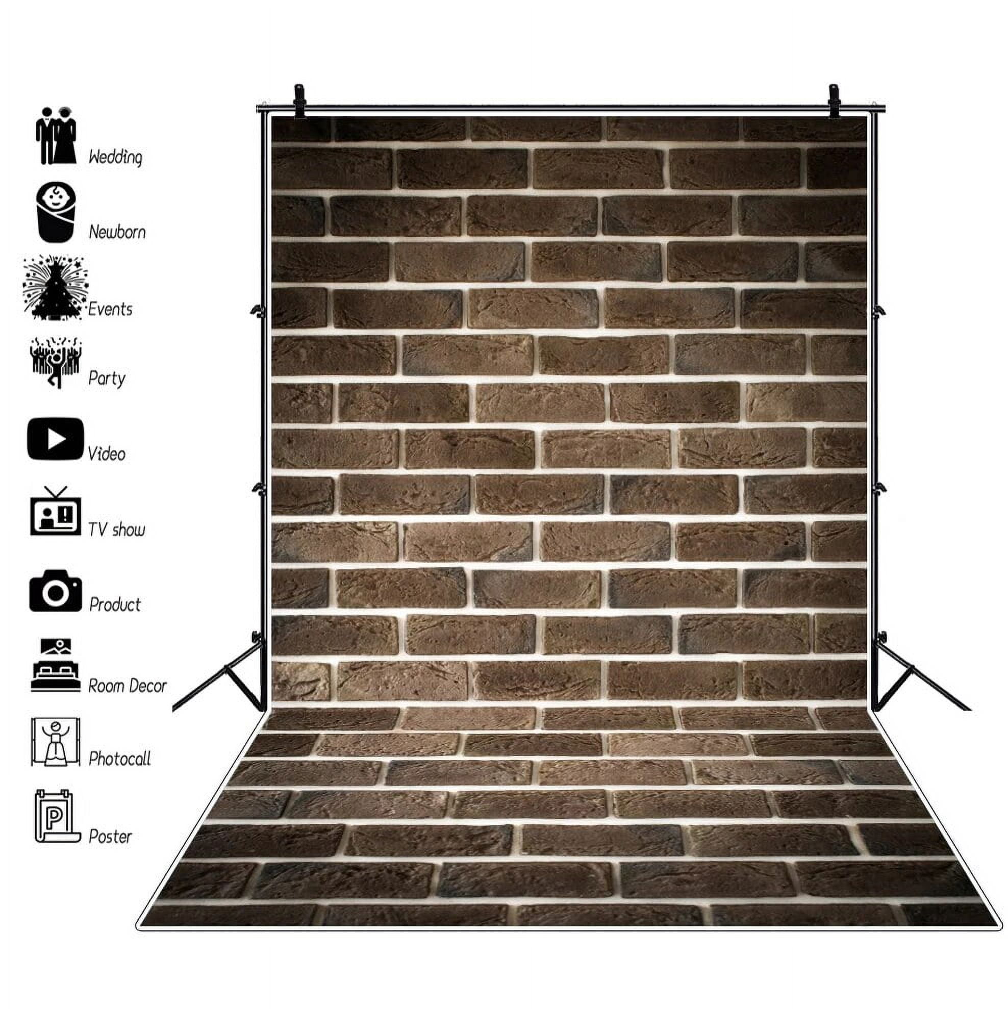 Grunge Brick Wall Wooden Floor Photography Backdrop Newborn Pet ...