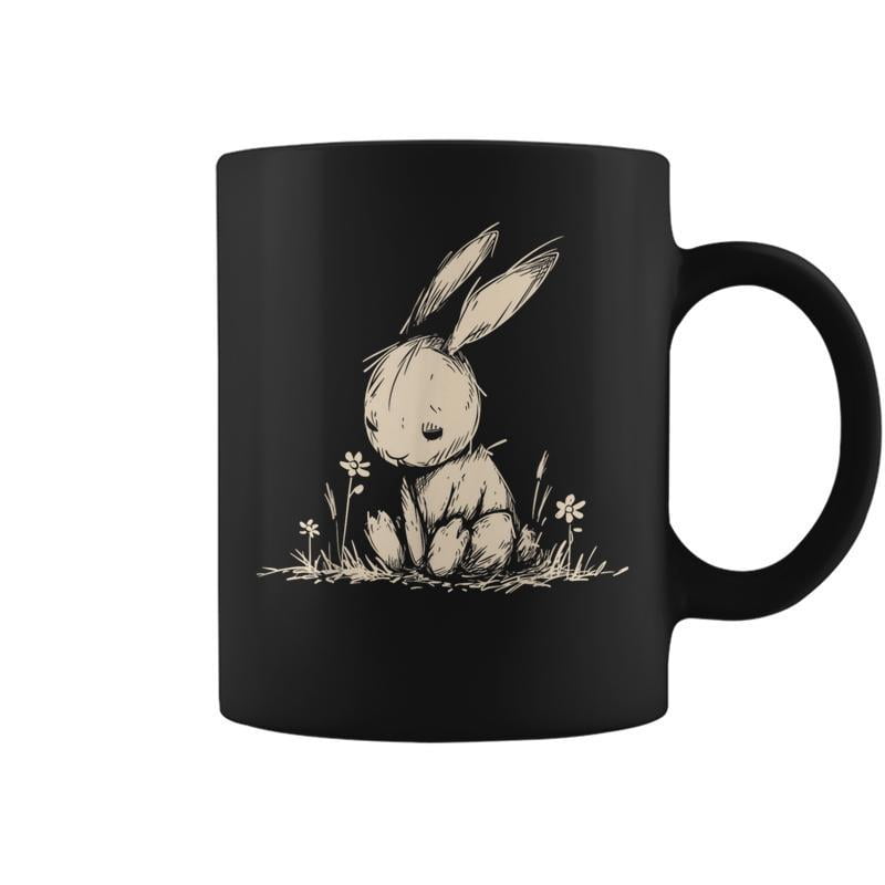 Grunge Bunny Rabbit Cute Goth Alt Losercore Sad Aesthetic Coffee Mugs ...