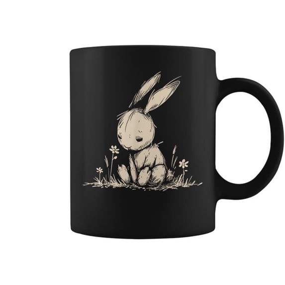 Grunge Bunny Rabbit Cute Goth Alt Losercore Sad Aesthetic Coffee Mugs ...