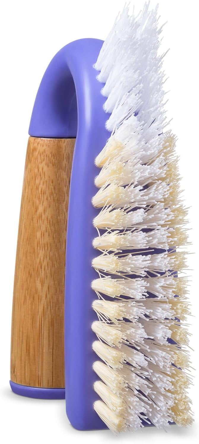Grunge Buster Grout & Tile Scrub Brush, Purple - Walmart Business Supplies
