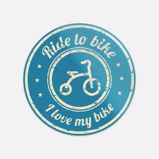 Grunge Bycicle Stamp Ride To Bike Sticker Phone Decal Water Bottle ...