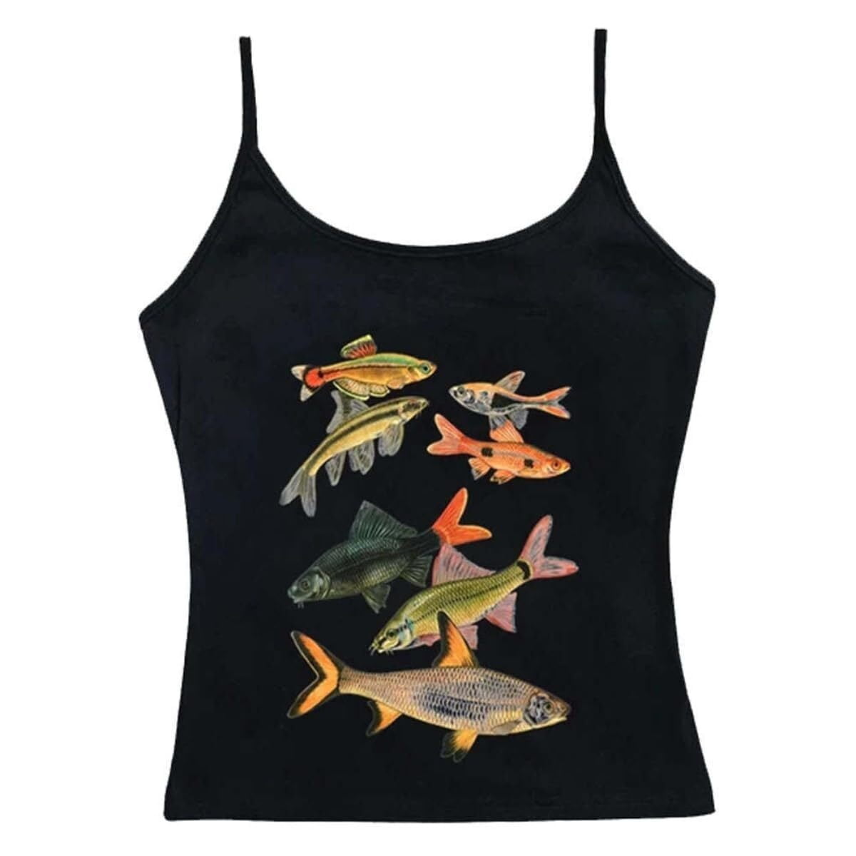 Grunge Camisole Tops Women Y2k Spaghetti Strap Graphic Cami Tank Tops ...