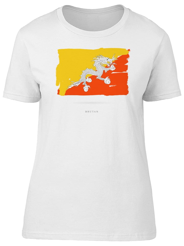 Grunge Flag Of Bhutan Watercolor T-Shirt Men -Image by Shutterstock ...