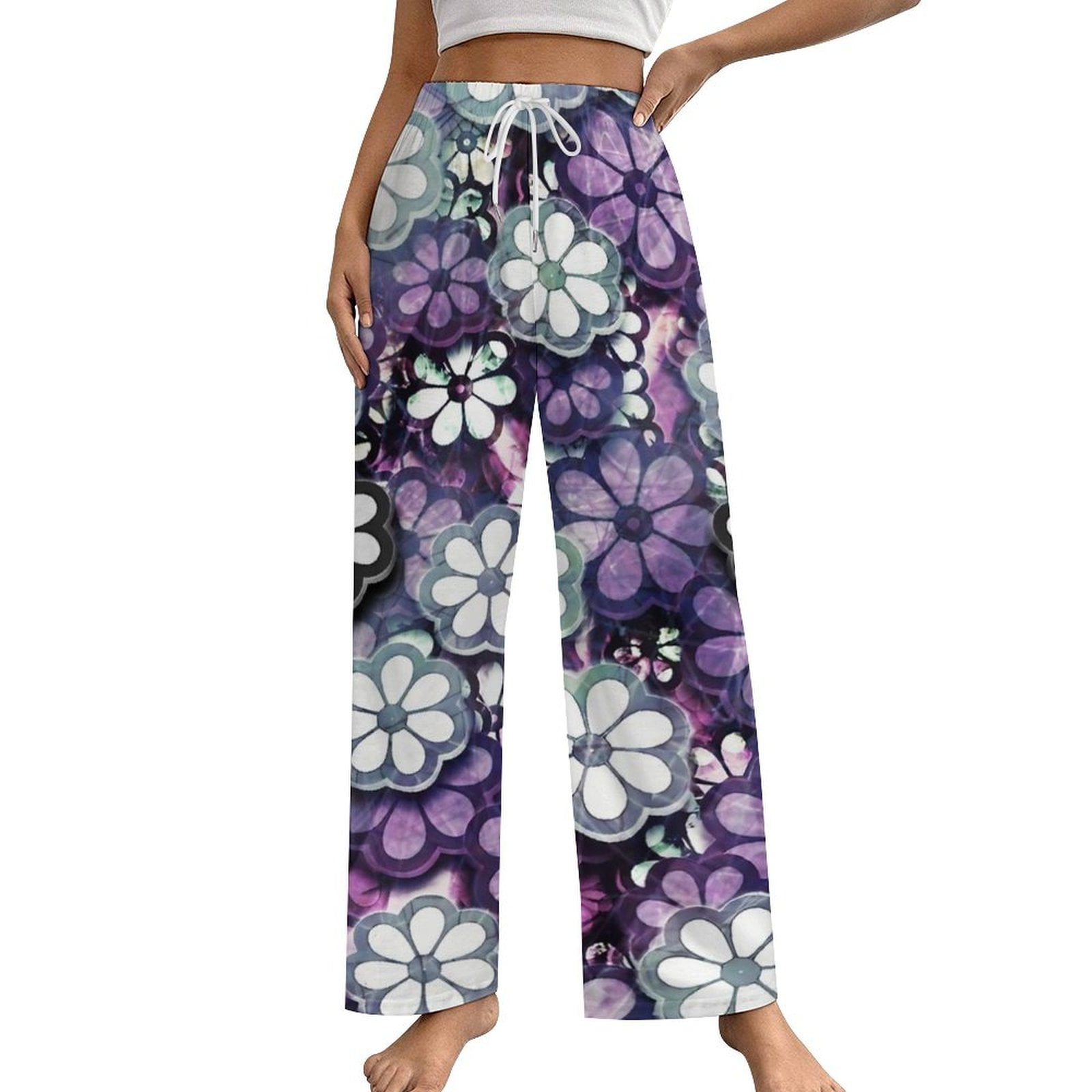 Grunge Graphic Flower Pattern Women's Pajamas Pajama Pants Women's ...