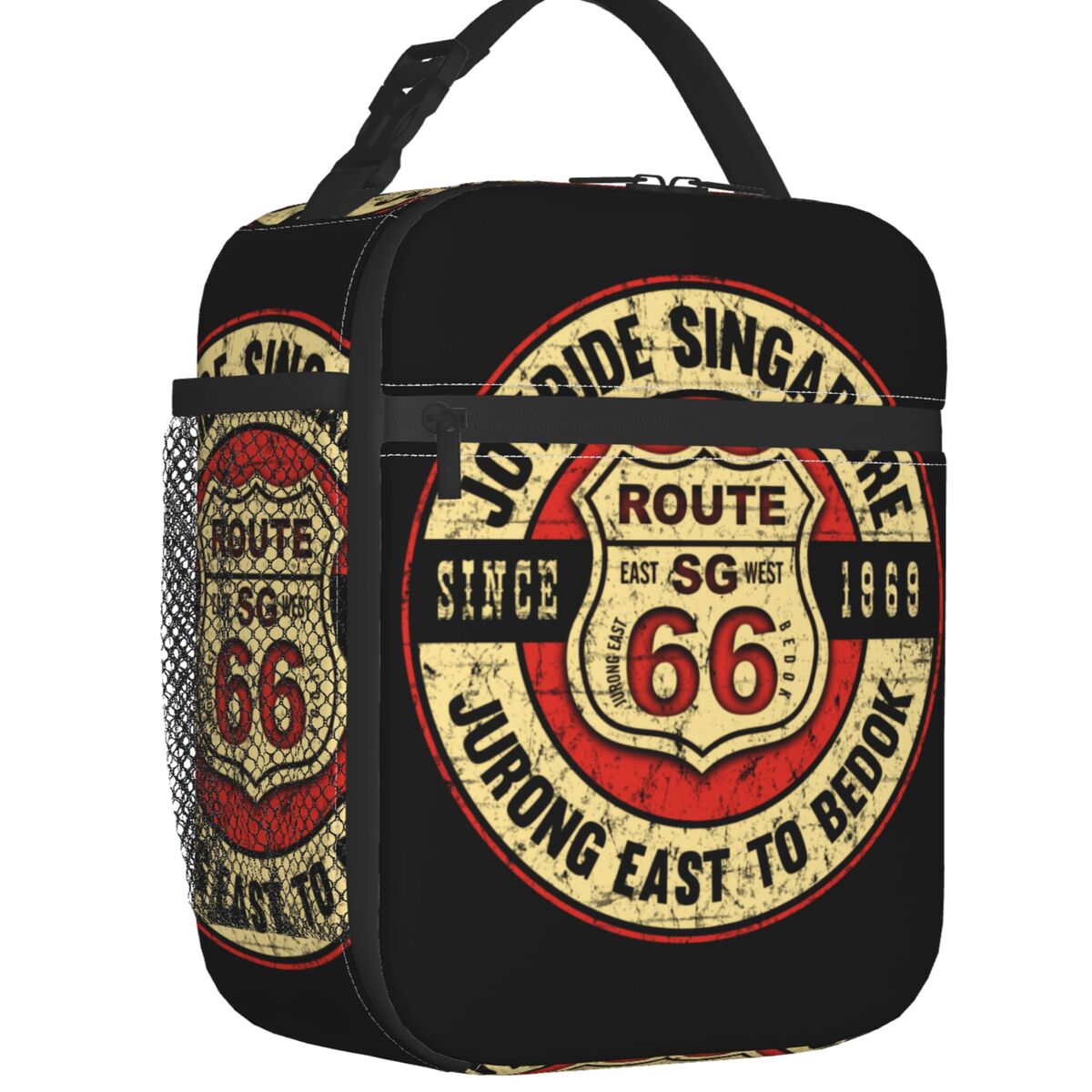 Grunge Historic Insulated Lunch Bags Mother Road America Highway ...