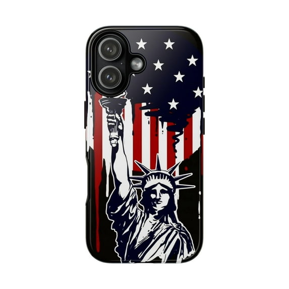 Grunge Liberty Flag Phone Case Urban Patriotic Style for iPhone 17 11 ...