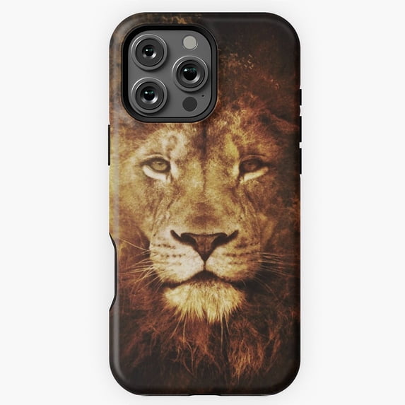 Grunge Lion Animal Art Phone Case for iPhone 11 12 13 14 15 16 17 Pro ...