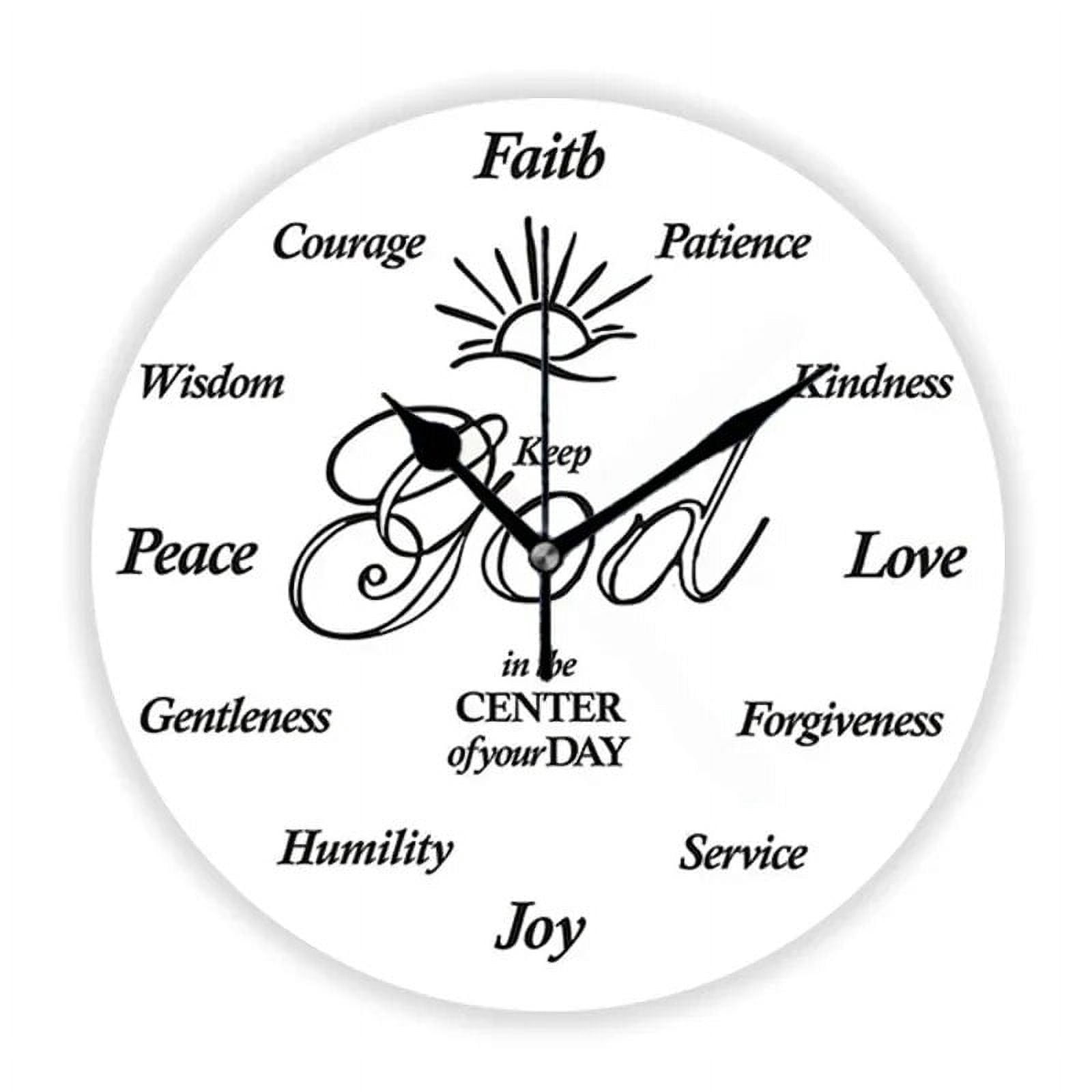 Grunge Religious Bible Verse Jesus Quote Word Saying Big Wall Clock for ...