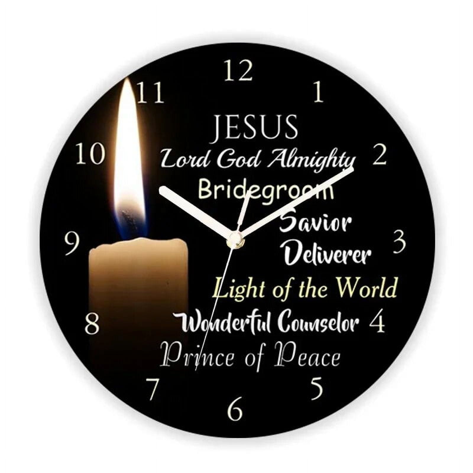 Grunge Religious Bible Verse Jesus Quote Word Saying Big Wall Clock for ...