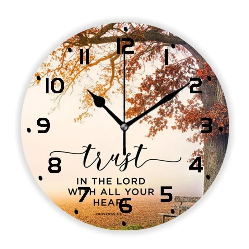 Grunge Religious Bible Verse Jesus Quote Word Saying Big Wall Clock for ...