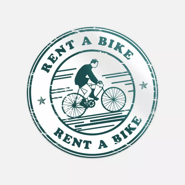 Grunge Stamp Rent A Bike Sticker Phone Decal Water Bottle Stickers Car ...
