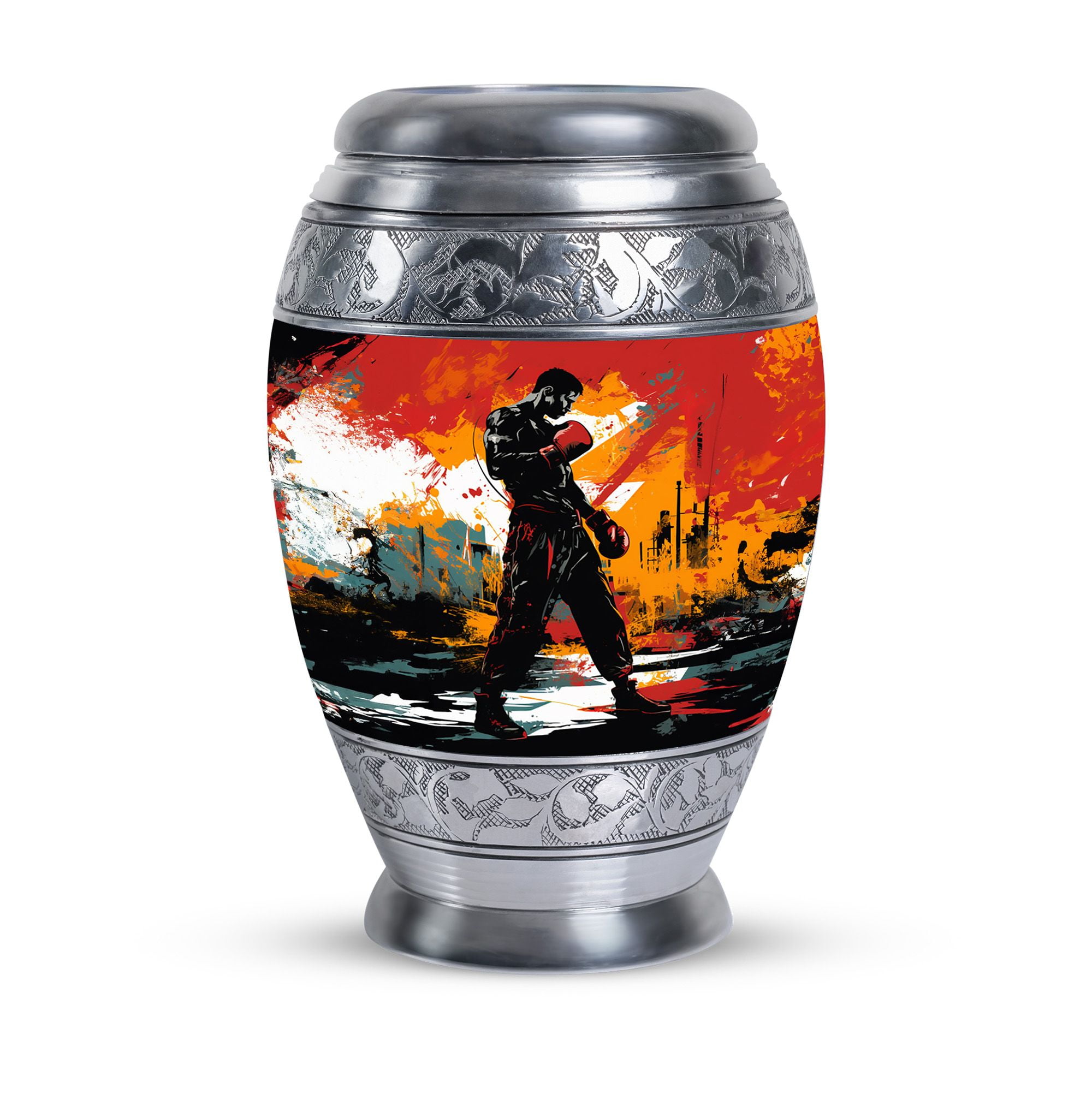 Grunge Style Boxing - Large Decorative Urn - Ashes Urns Human Remains ...