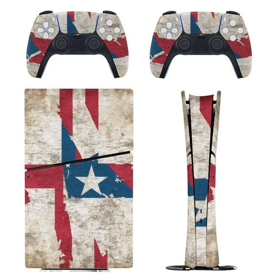 Grunge Texture Flag Console Skin Bundle for PS5 Pro Slim Disc & Digital ...