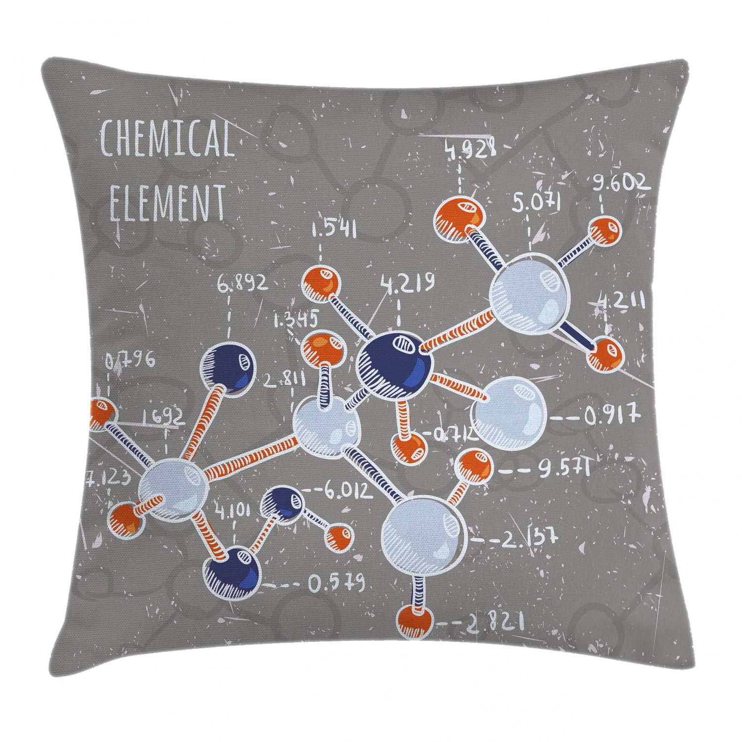 Grunge Throw Pillow Cushion Cover, Chemistry Laboratory with Display ...