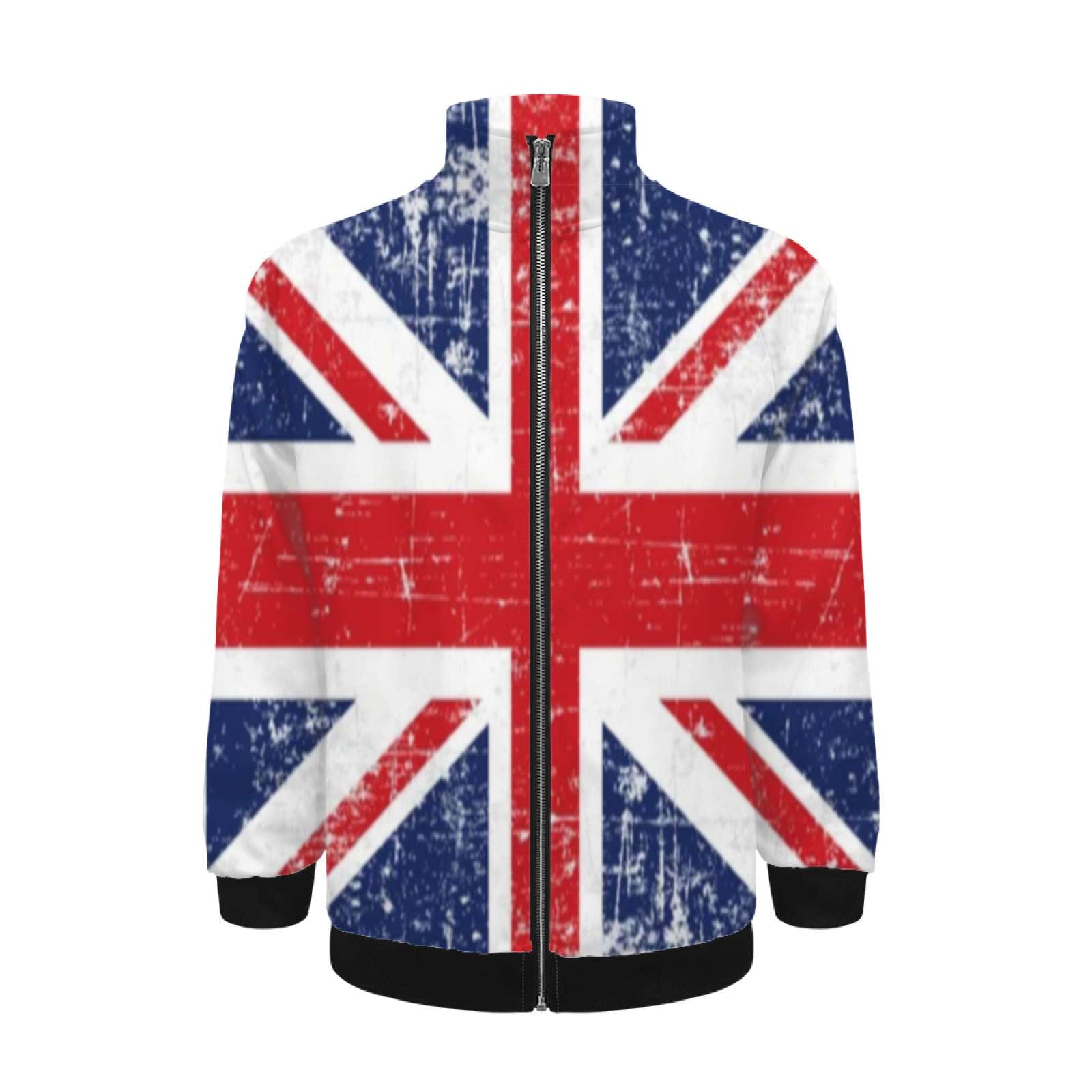 Grunge Uk Flag British Flag Jacket Men's Street Cool Long Sleeves Coat ...