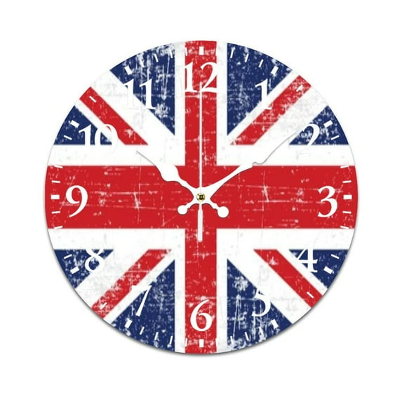 Grunge Uk Flag British Flag Wall Clock Modern Design Clocks Wall ...