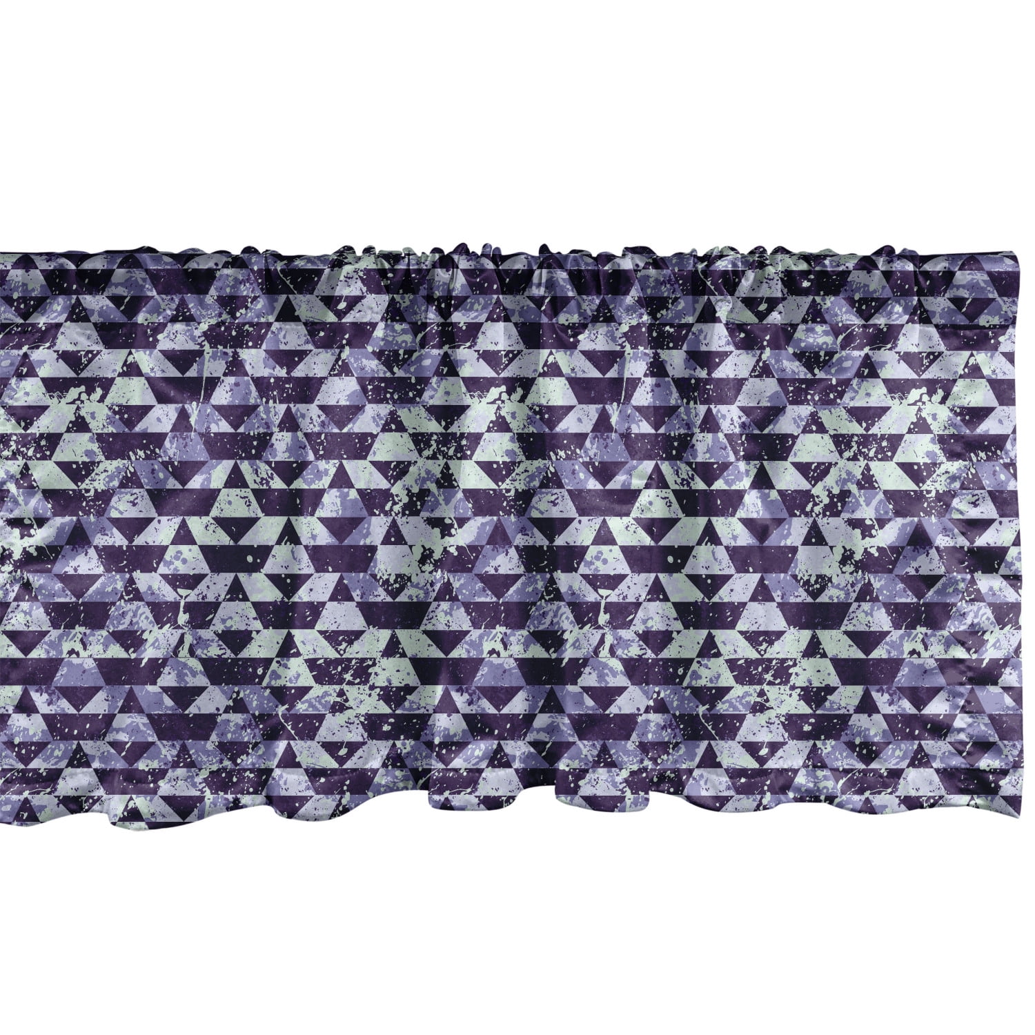Grunge Window Valance Pack Of 2 Abstract Geometric Forms With Murky