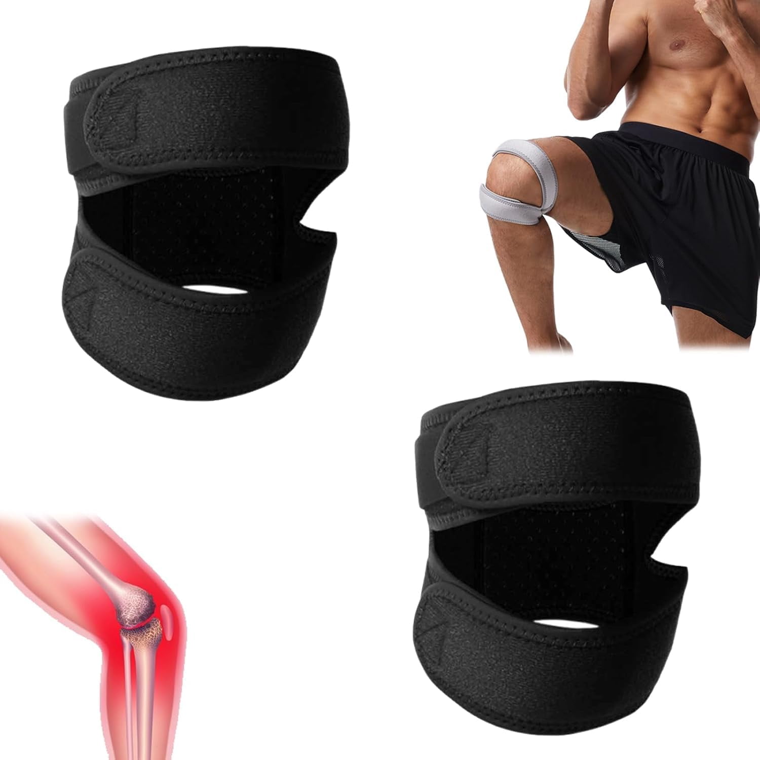 Grunsguru Knee Stabilizer, Grunsguru Patella Stabilizer Knee Brace for ...