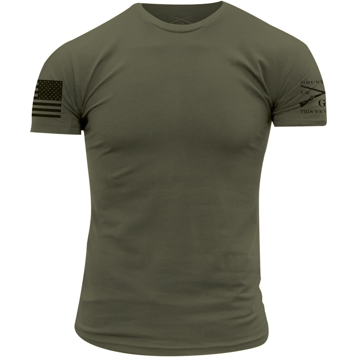 Grunt Style Basic Crewneck T-Shirt - 2XL - Military Green - Walmart.com