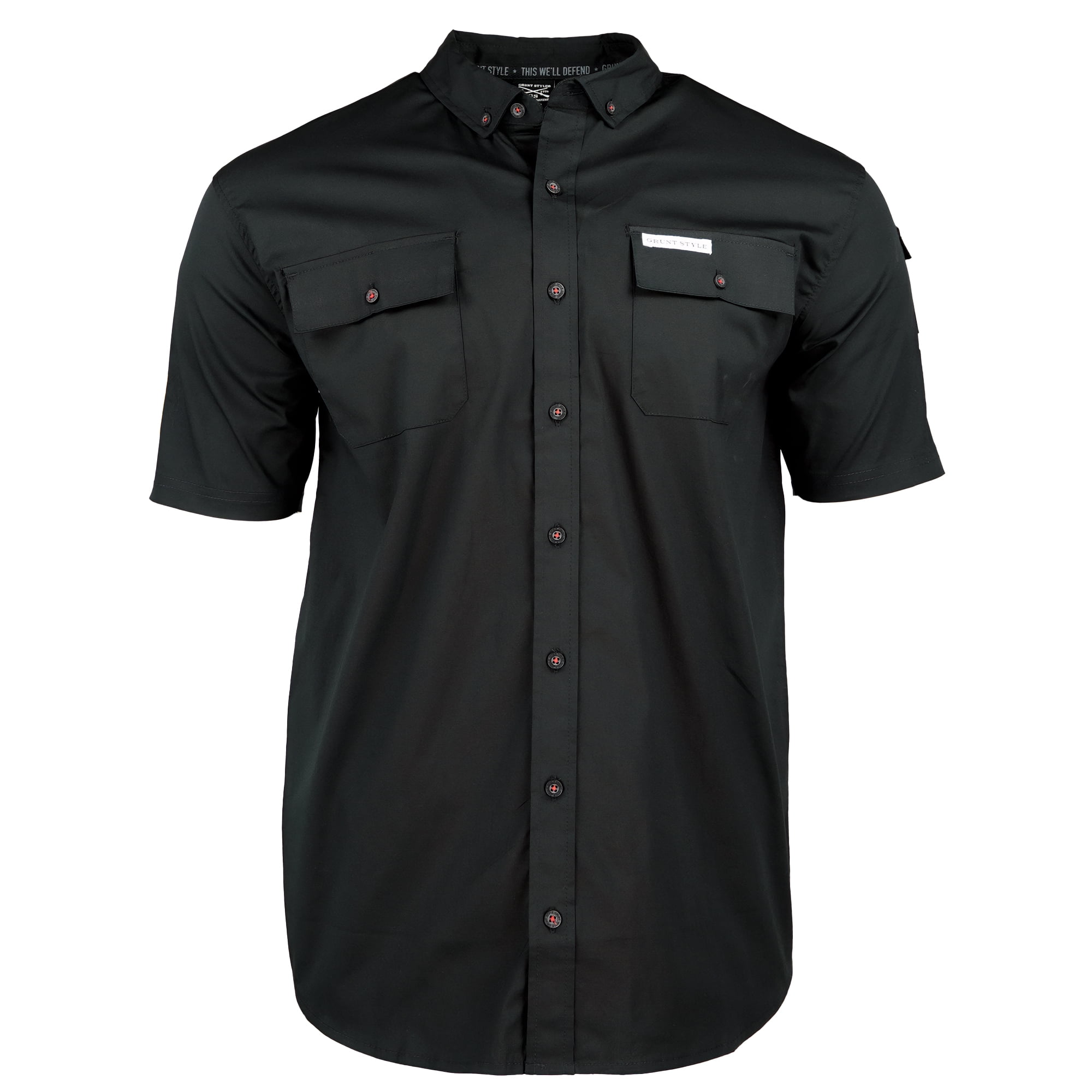 Grunt Style Garage Button Down Shirt - Large - Black - Walmart.com