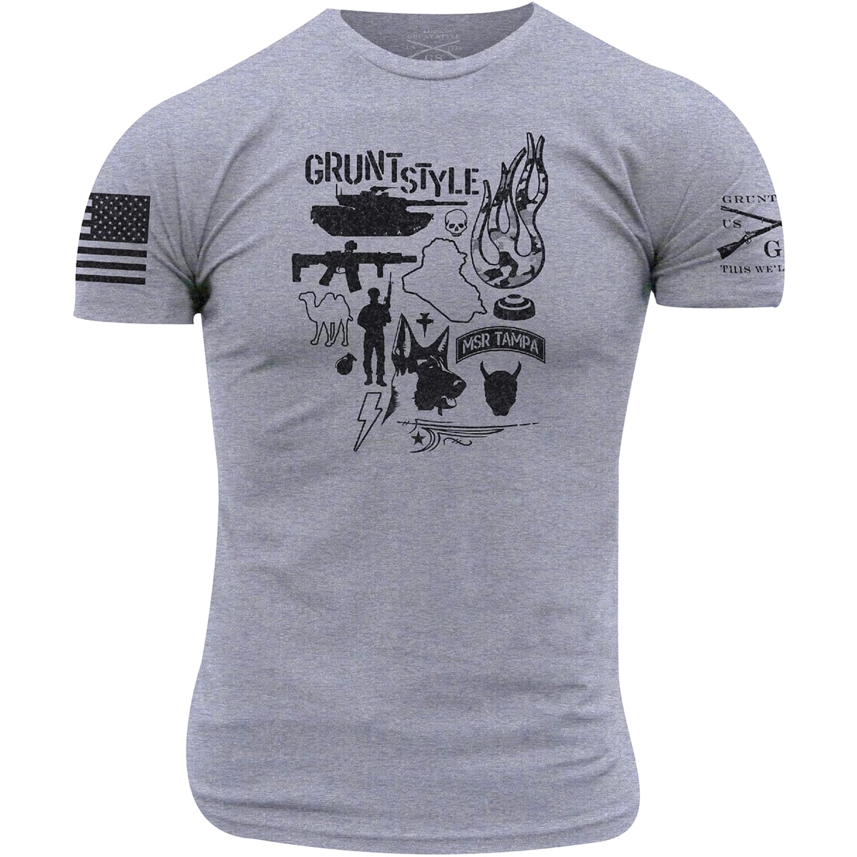 Grunt Style Highway To Hell T-Shirt - Medium - Gray - Walmart.com